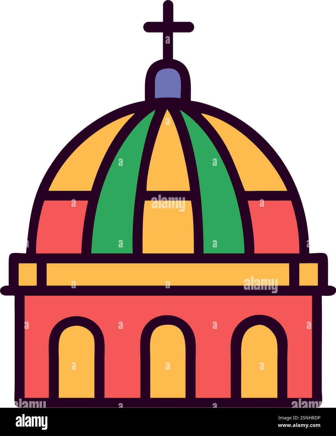 Italian church with dome Stock Vector Image & Art - Alamy