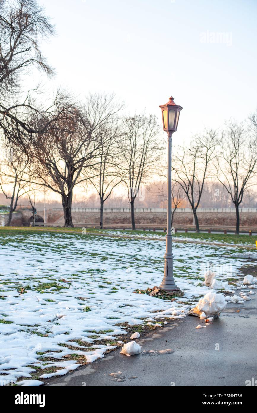 Kalemegdan park in Belgrade, capital of Serbia, in winter Stock Photo ...