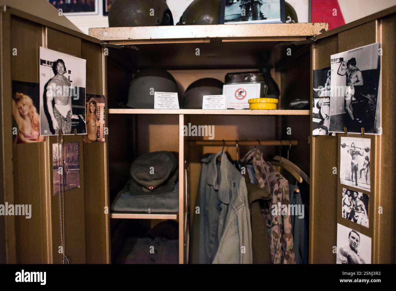 The original locker with authentic uniforms and original posters from ...