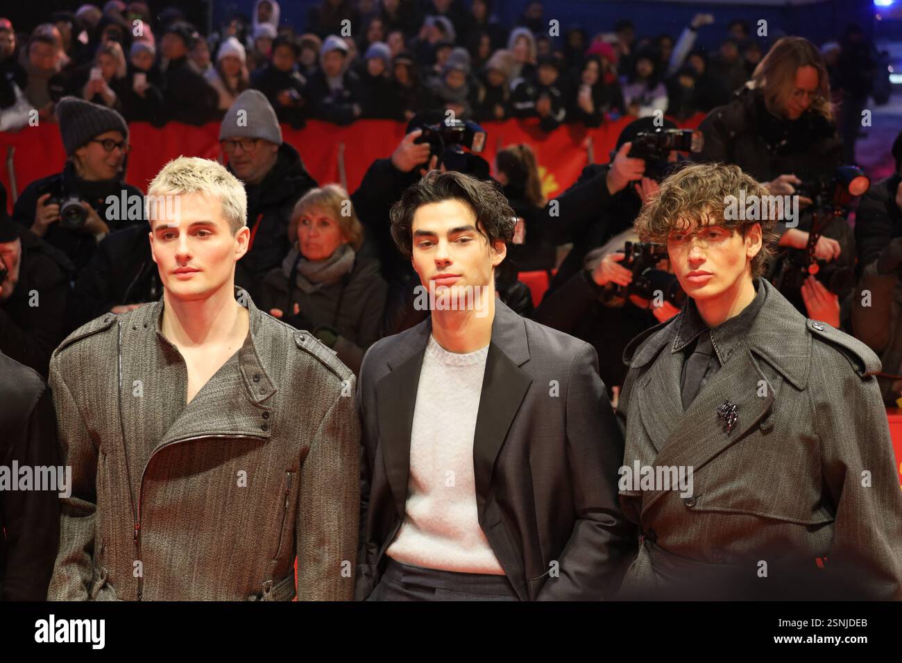 Berlin, Germany, 13th February 2025, the band Elevator Boys arriving on ...