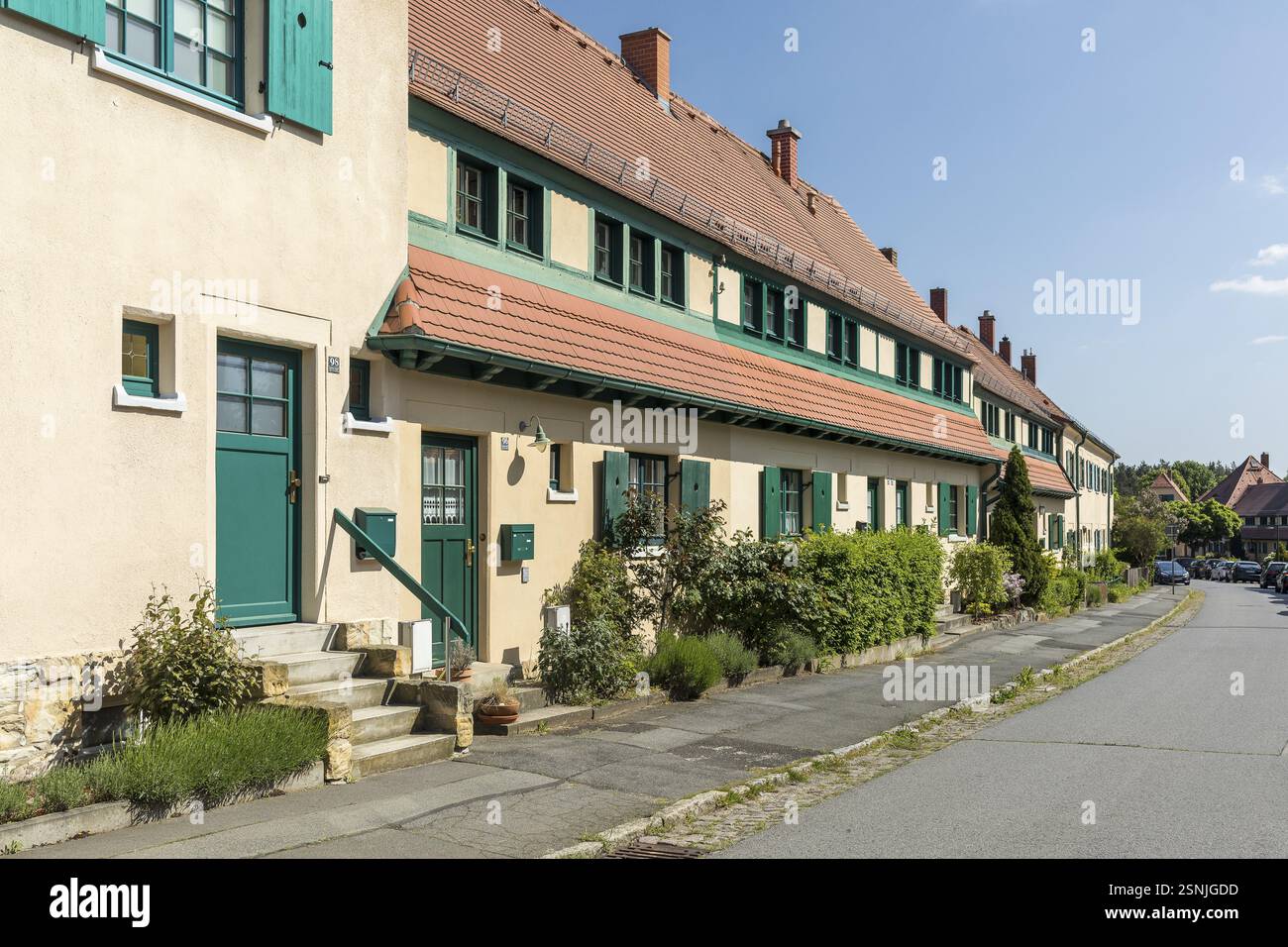 Small house district Am gruenen Zipfel with typical Hellerau ...
