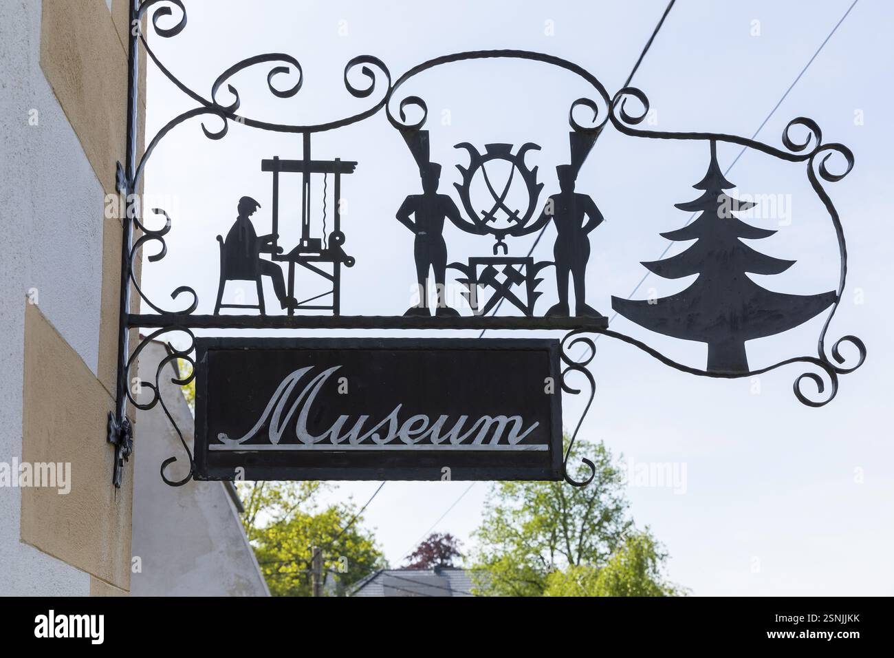 Nose sign with typical Erzgebirge motifs for the museum in the ...