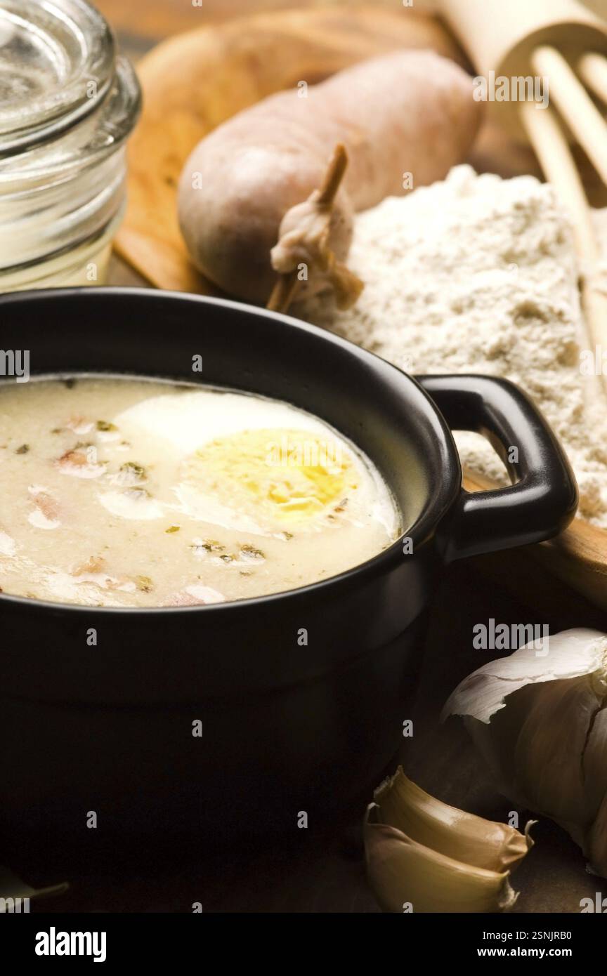 Traditional Polish White Borscht For Easter, lodz, poland Stock Photo ...