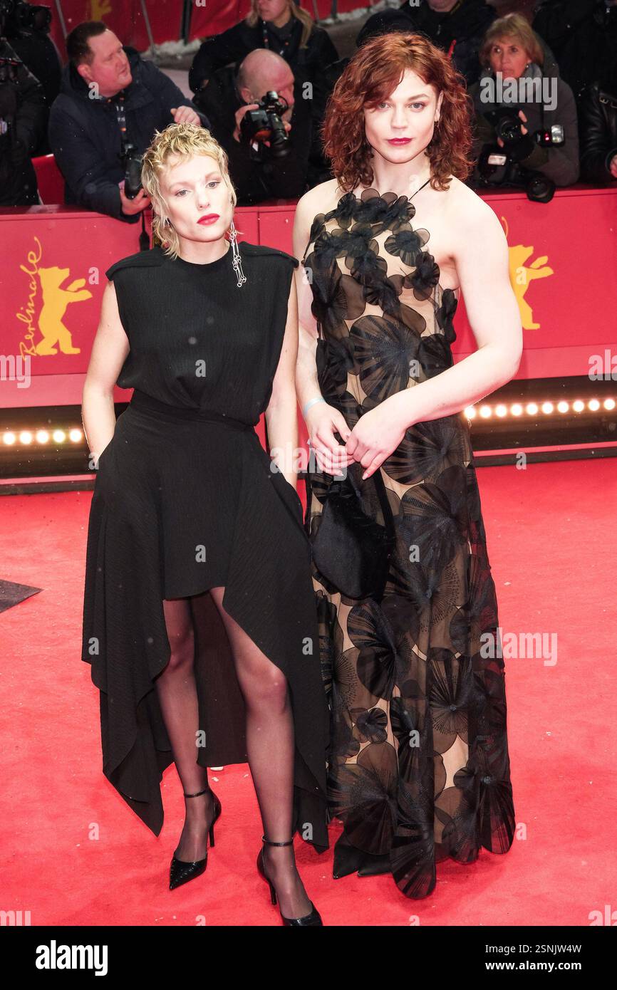 Berlin, Germany. 13th Feb, 2025. Julia Franz Richter and Thea Ehre seen ...