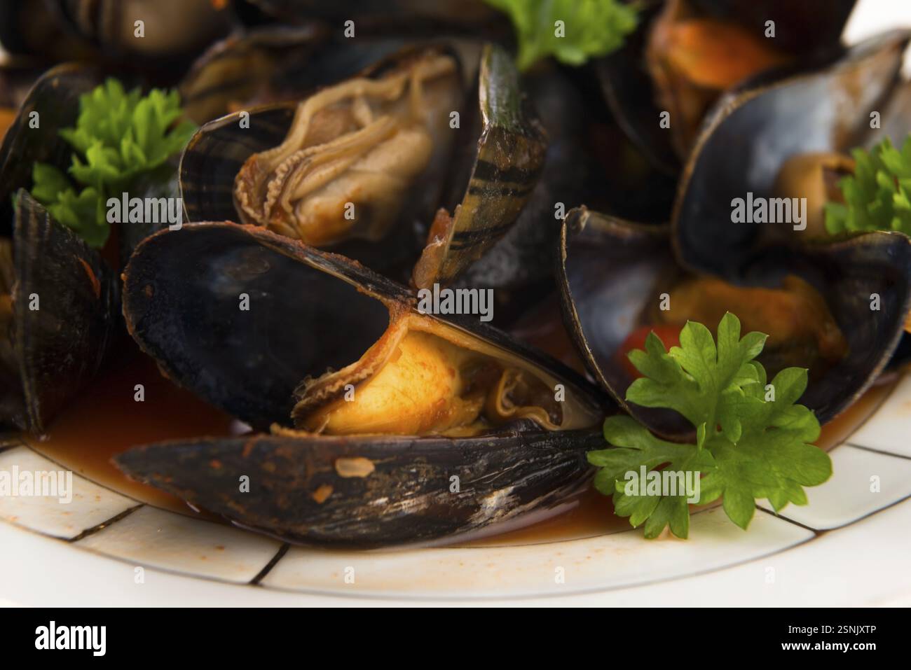 Clams in tomato sauce, lodz, poland Stock Photo - Alamy