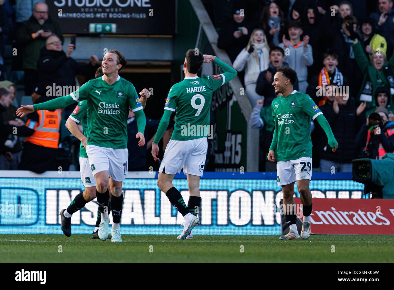 Ryan Hardie seen celebrating after scoring goal with teammates during ...