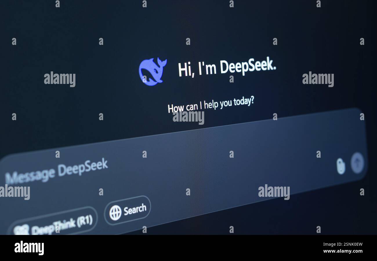 Deepseek on the laptop screen Stock Photo - Alamy