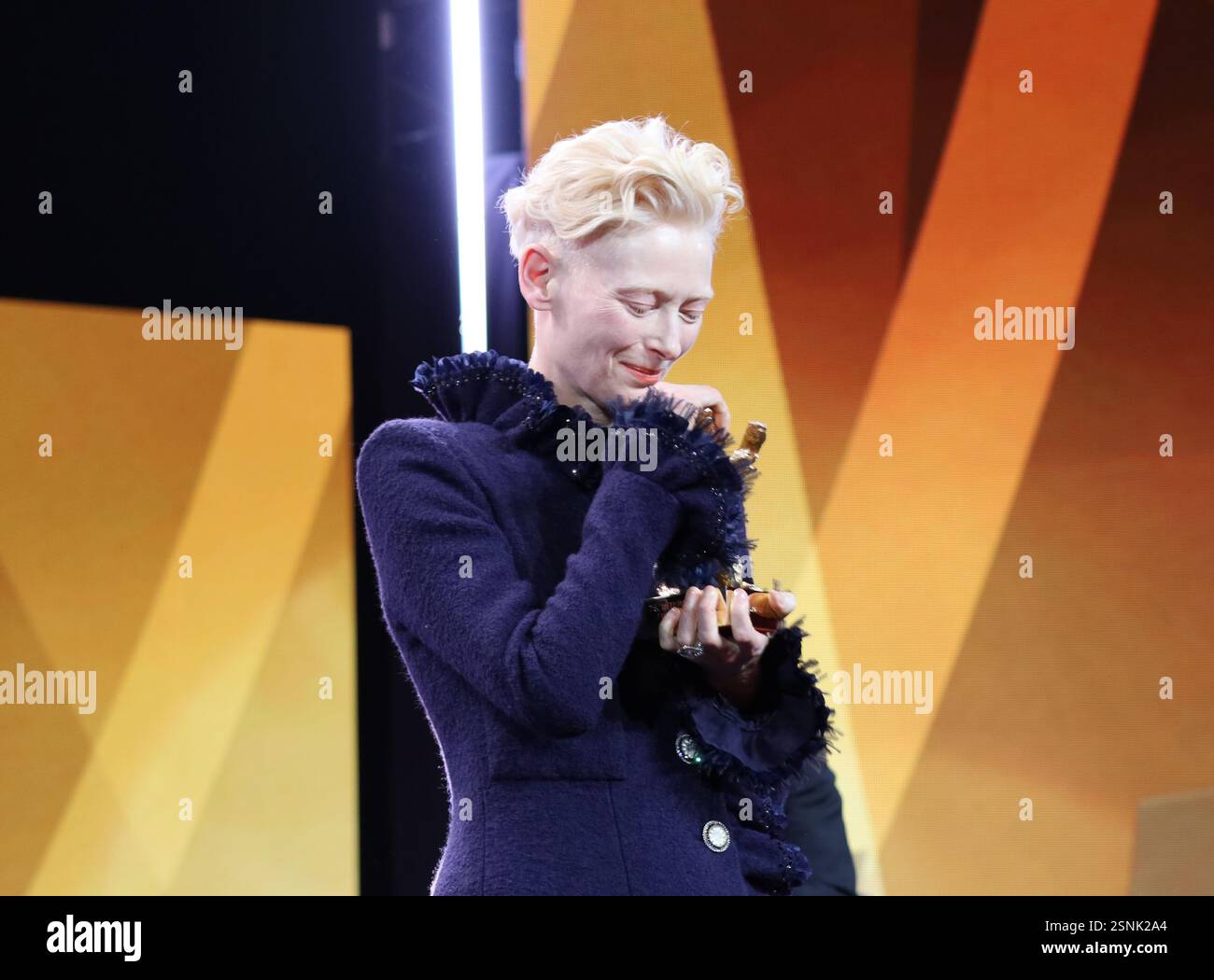 Berlin, Germany, 13th February 2025, Tilda Swinton awarded the Honorary ...