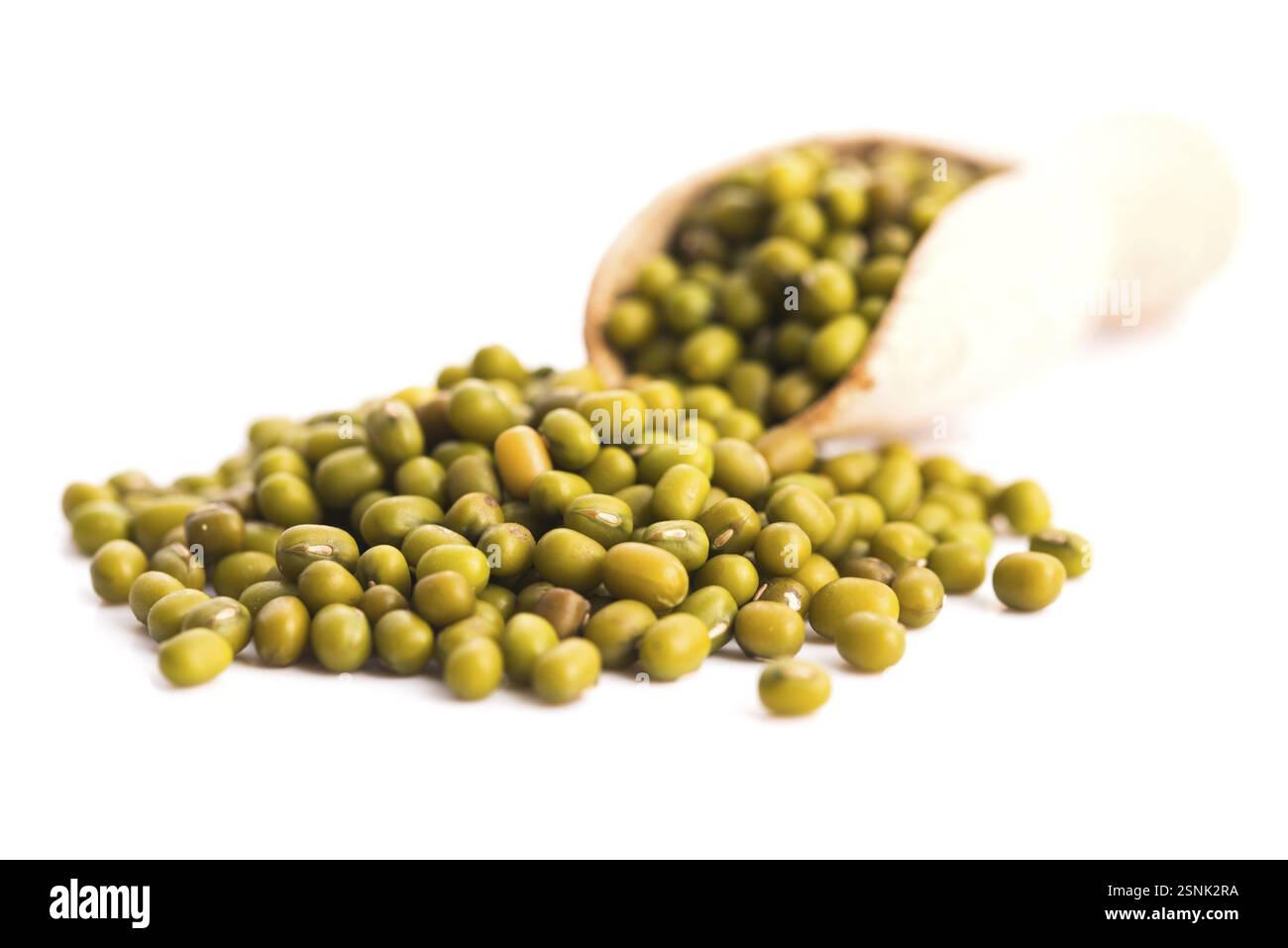 Pile of mung beans against a white background Stock Photo - Alamy