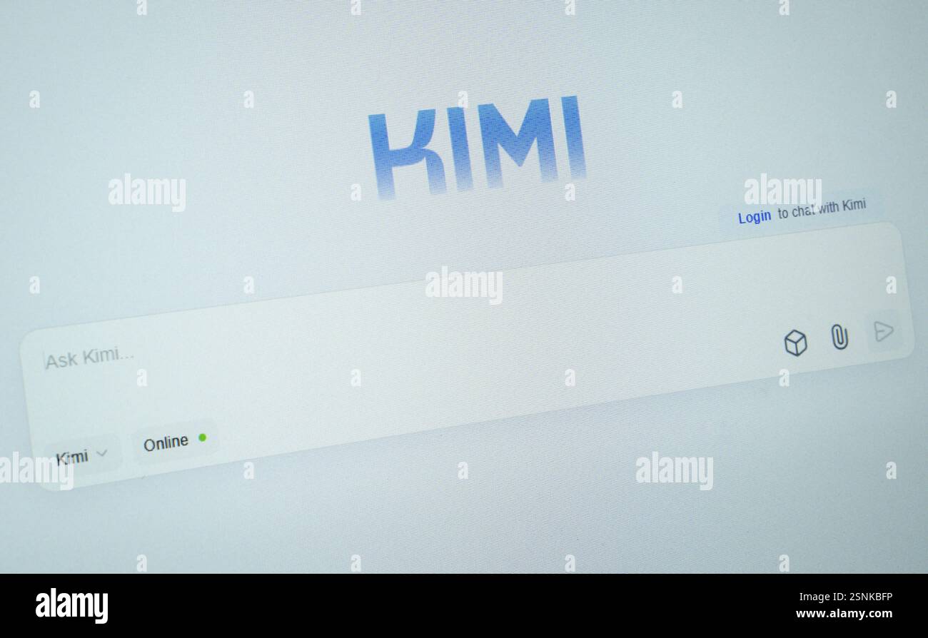 Kimi AI on laptop screen Stock Photo - Alamy