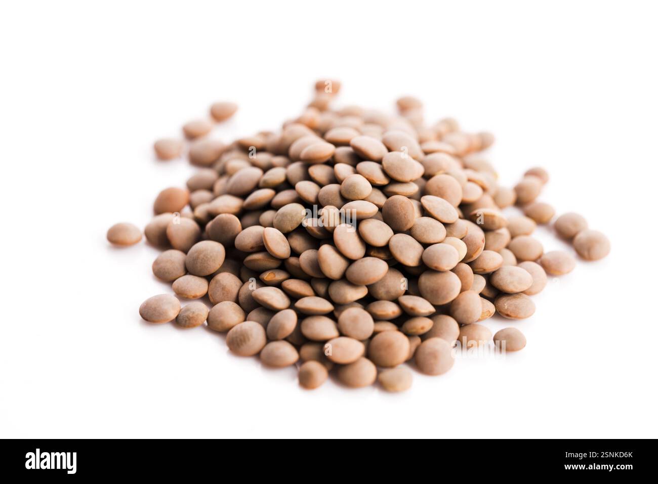 Lentils Isolated on White Background Stock Photo - Alamy