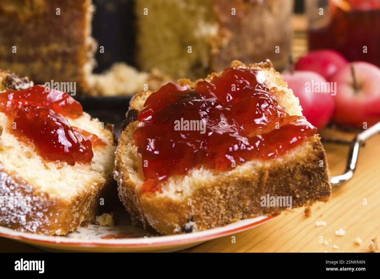 Traditional Polish Cake with apple marmelade, lodz, poland Stock Photo ...
