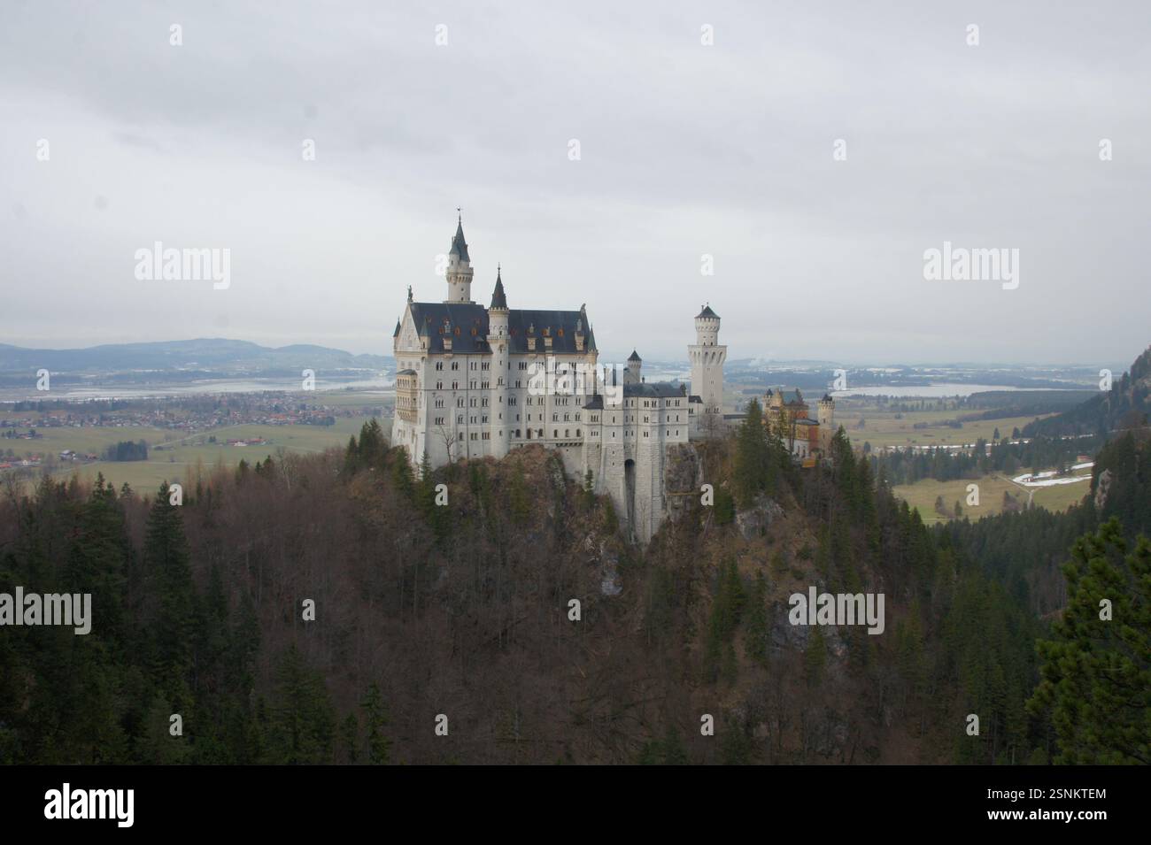 Neuschwanstein Castle, a famous 19th-century Romanesque Revival palace ...
