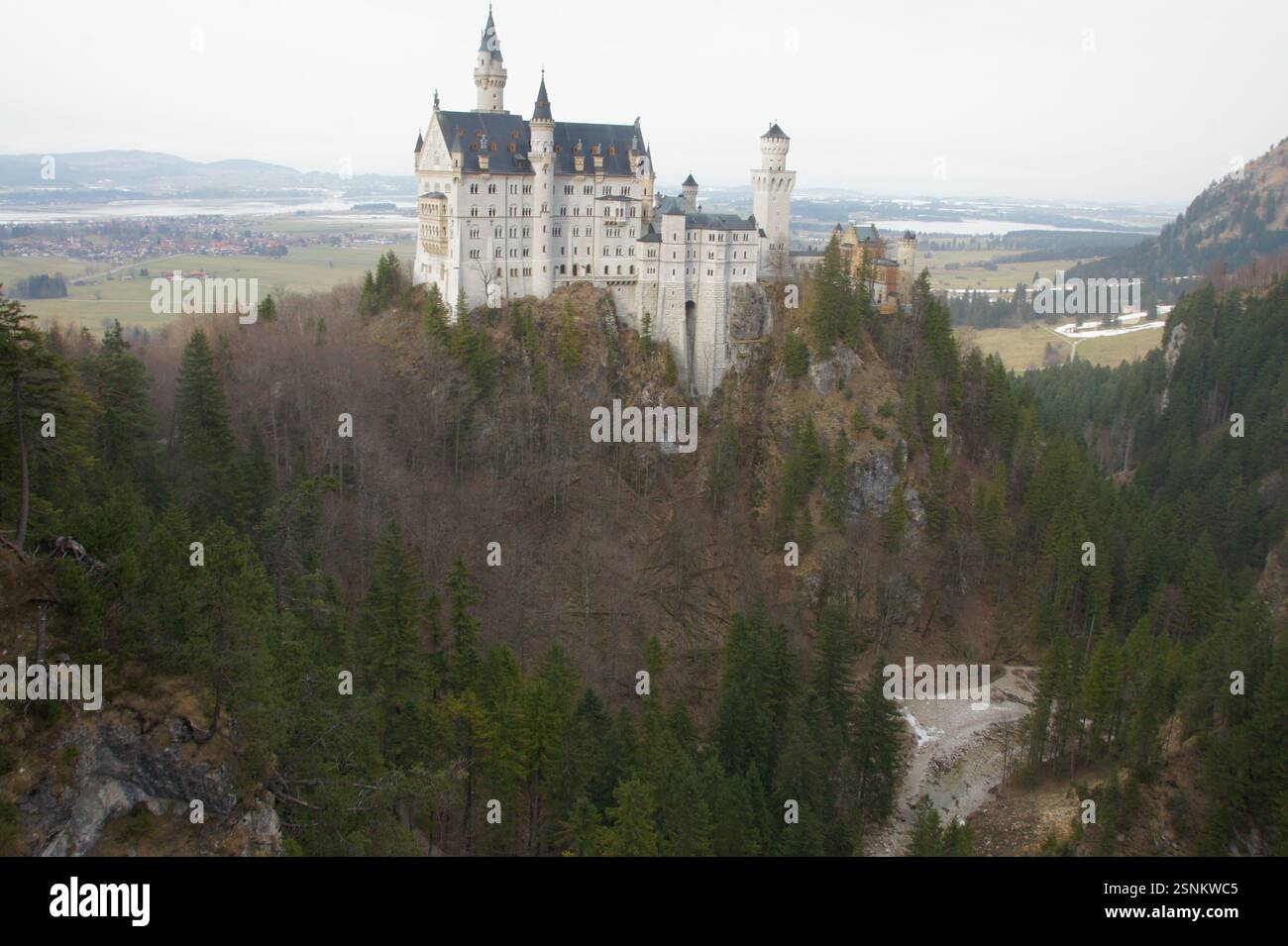 Fairytale Neuschwanstein Castle, a symbol of Romanticism, crowns a ...