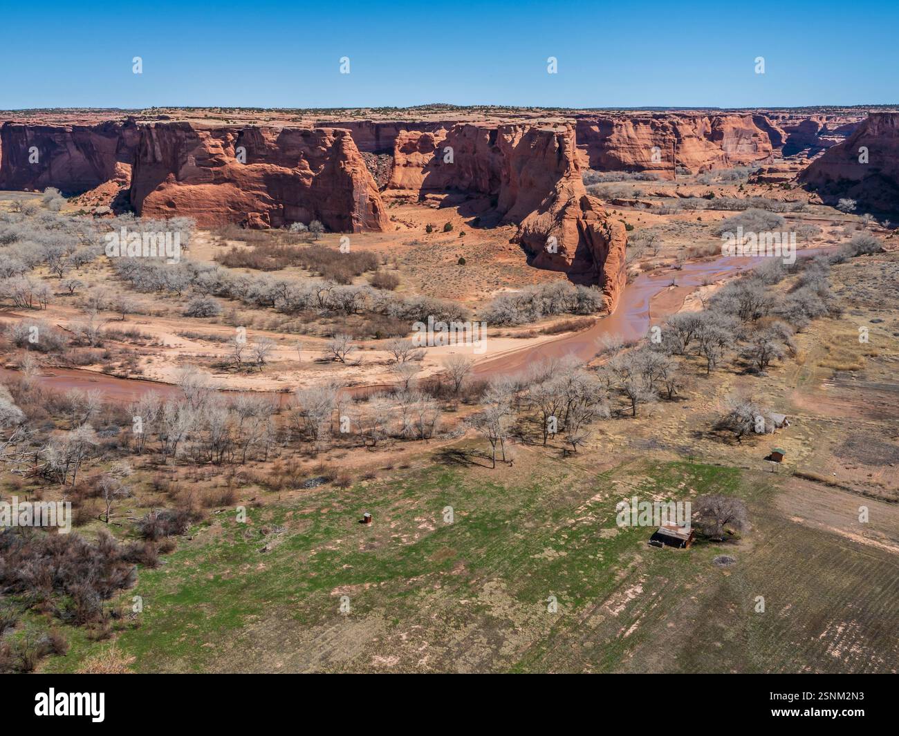 Floor of Canyon de Chelly from Tsegi Overlook, South Rim Drive, Canyon ...