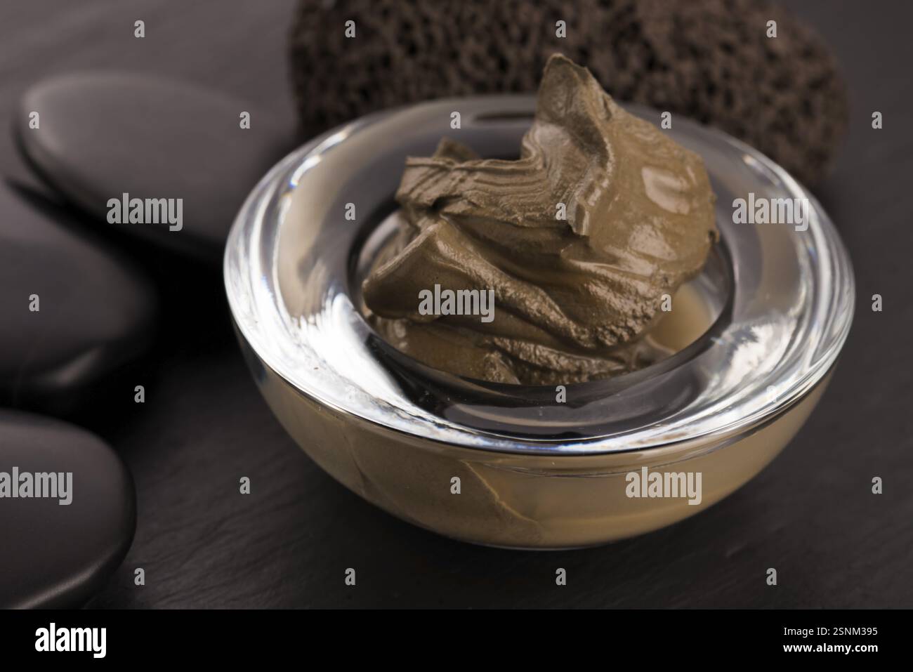 Dead Sea mud in a bowl Stock Photo - Alamy