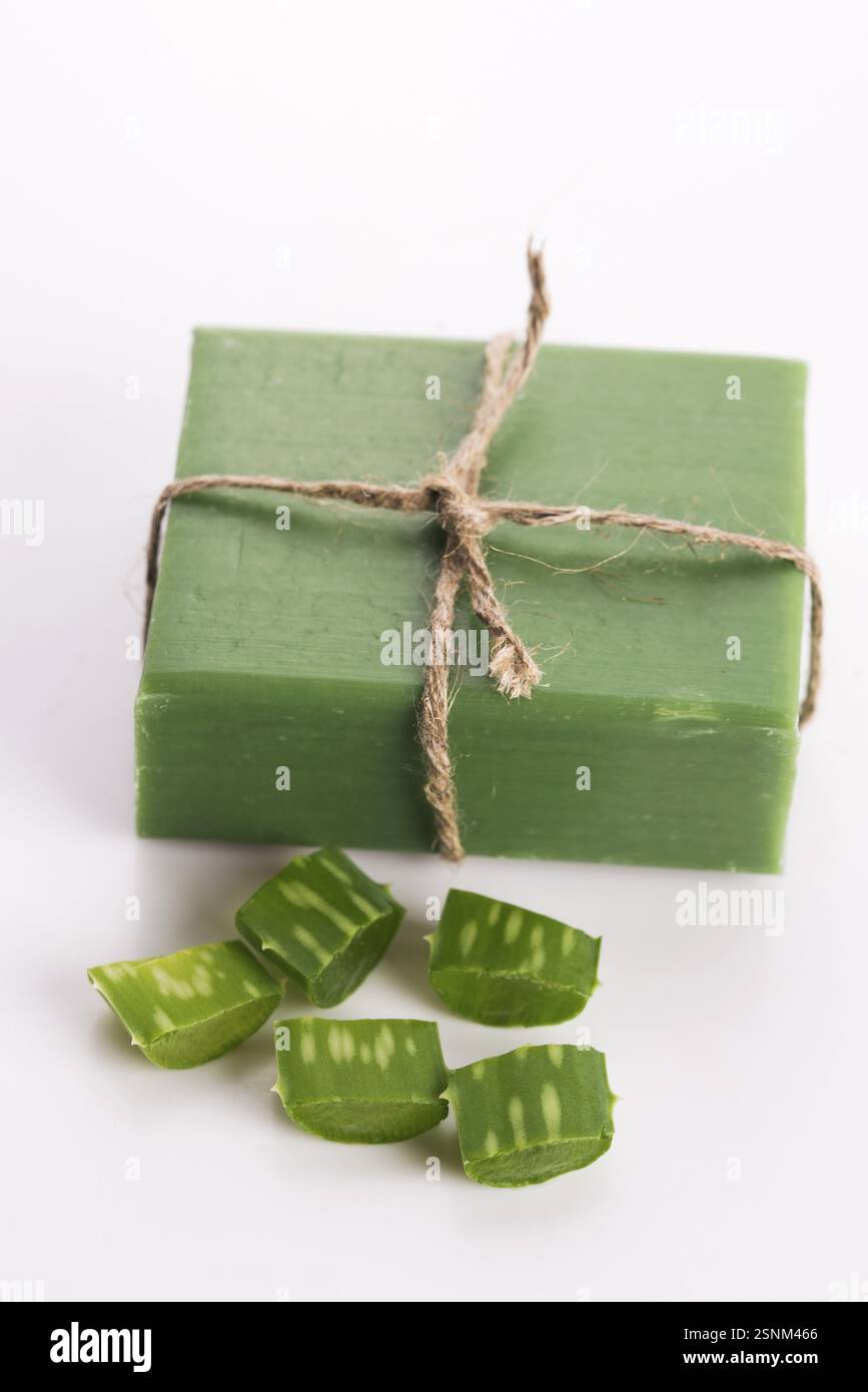 Aloe vera soap Stock Photo - Alamy