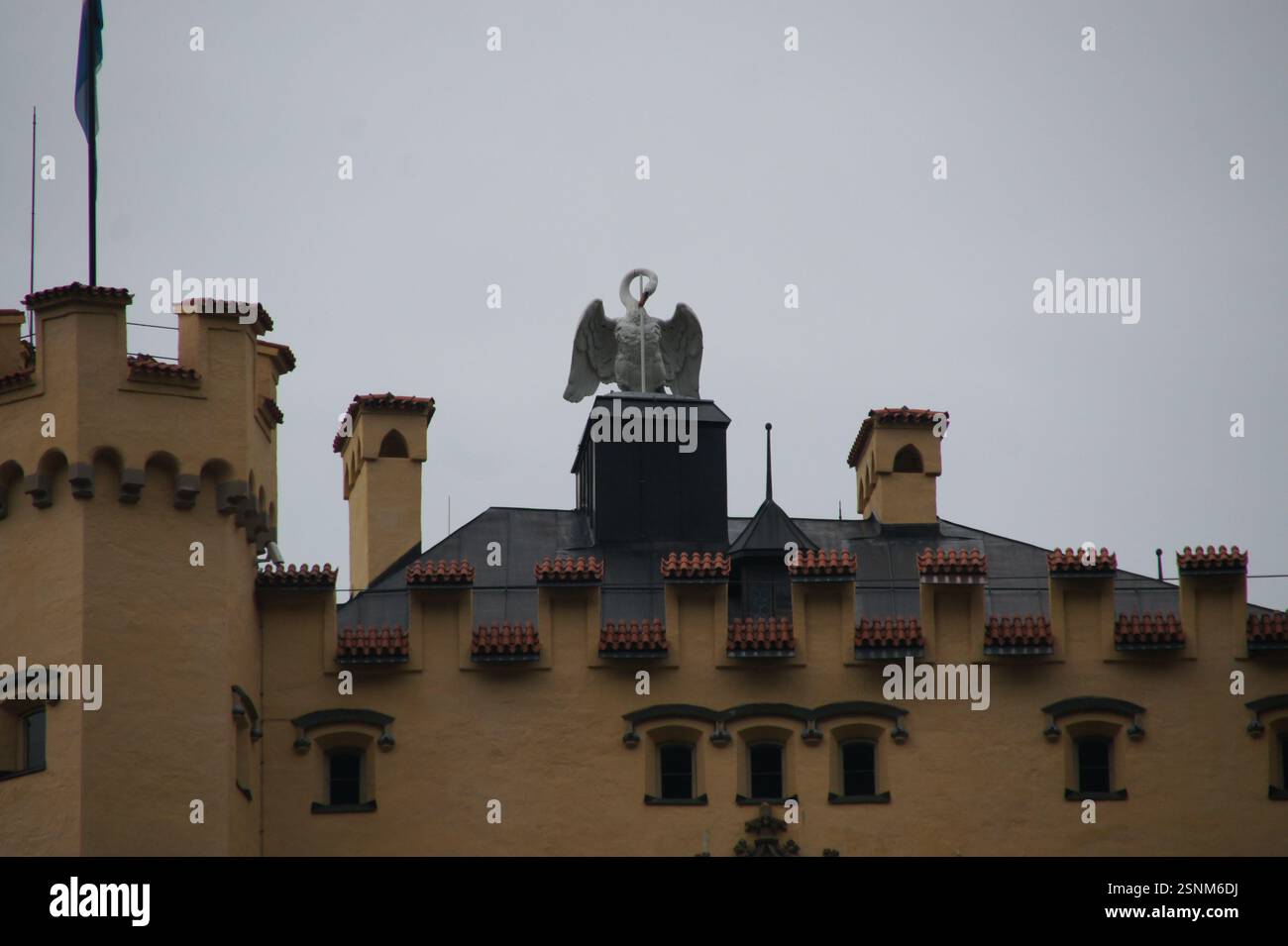 A picturesque Bavarian castle, Hohenschwangau, in Germany, Munich ...