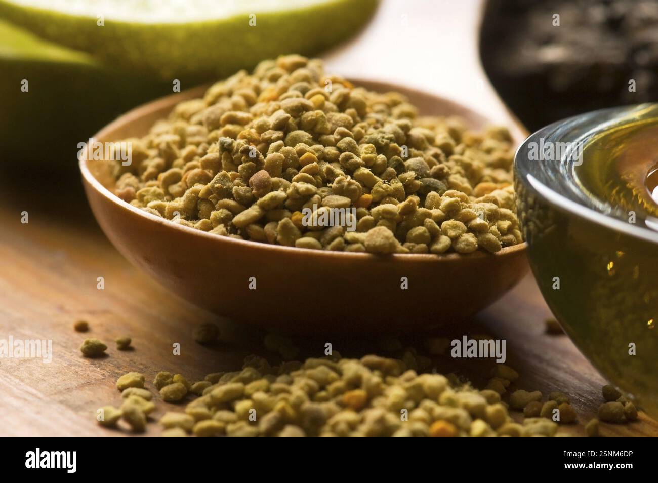 Fresh honey and bee pollen, lodz, poland Stock Photo - Alamy