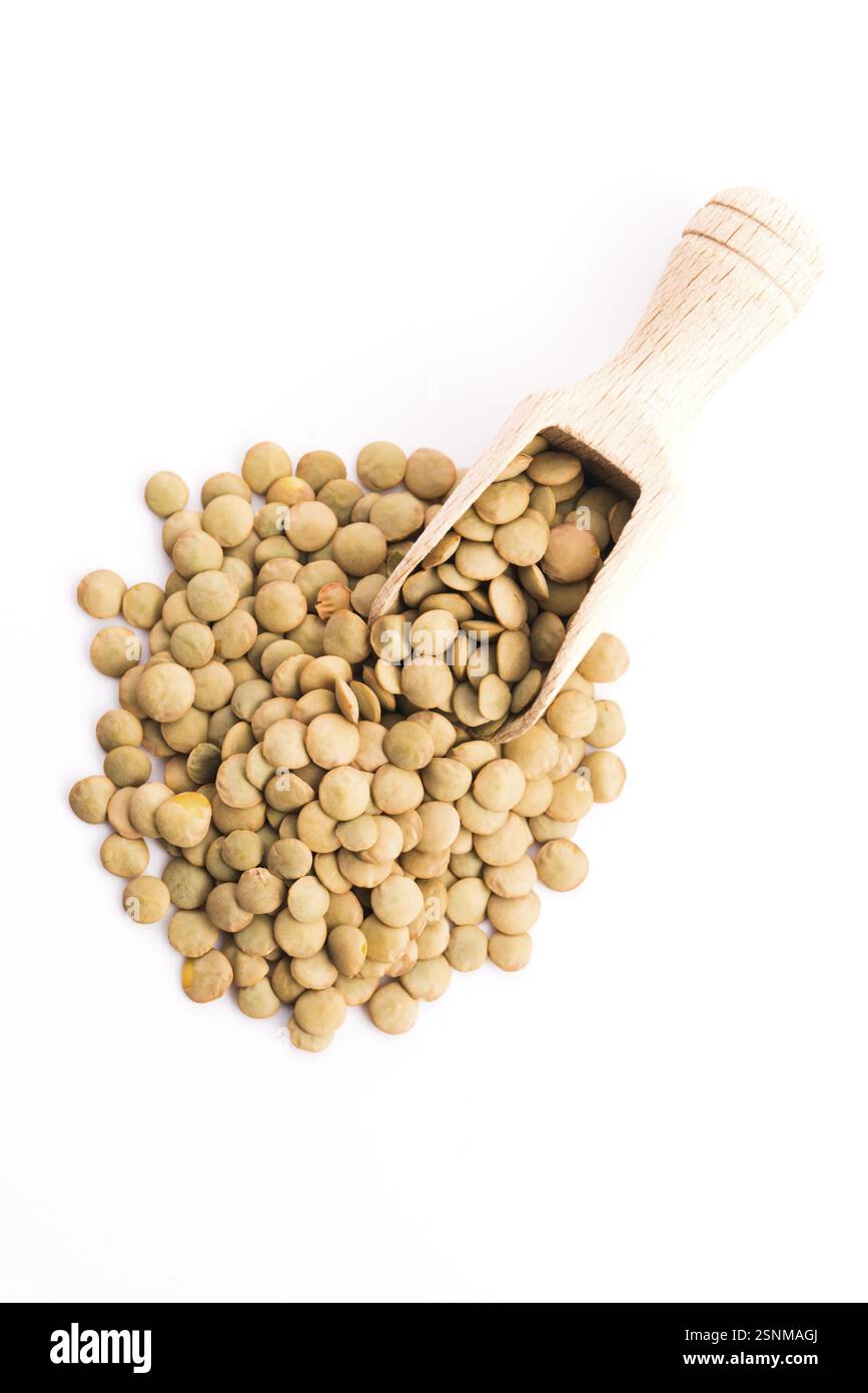 Lentils Isolated on White Background Stock Photo - Alamy