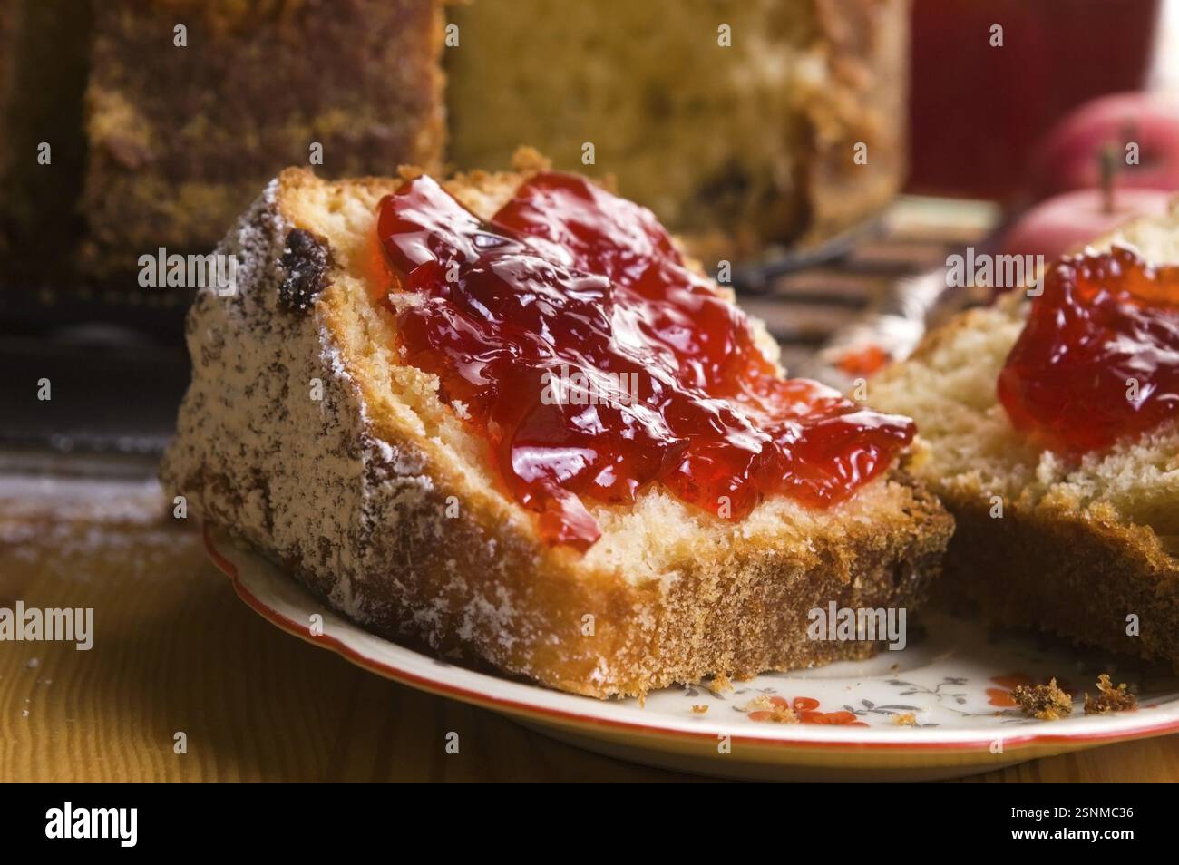 Traditional Polish Cake with apple marmelade, lodz, poland Stock Photo ...