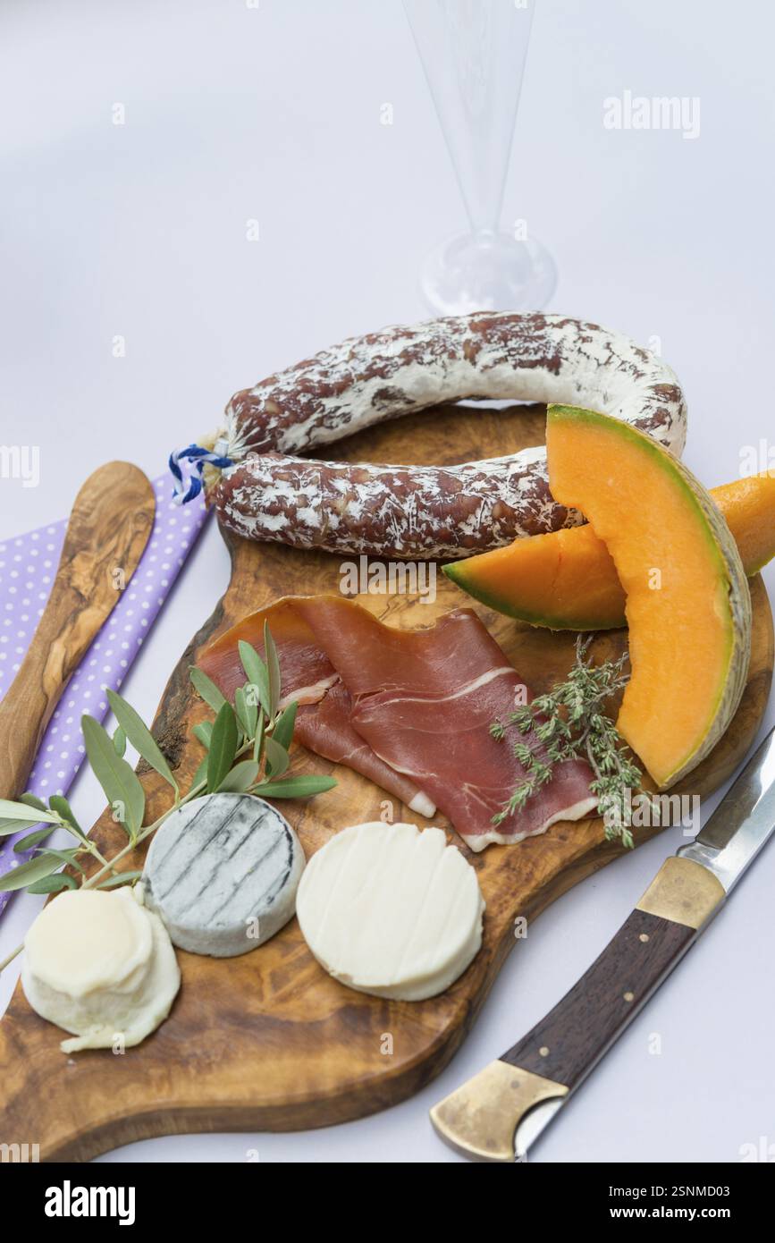 Appetizer tasty cheese platter fruits hi-res stock photography and ...
