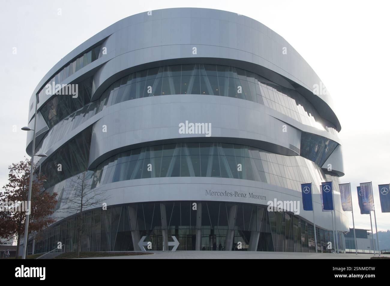 The Mercedes-Benz Museum in Stuttgart, Germany, is a modern building ...