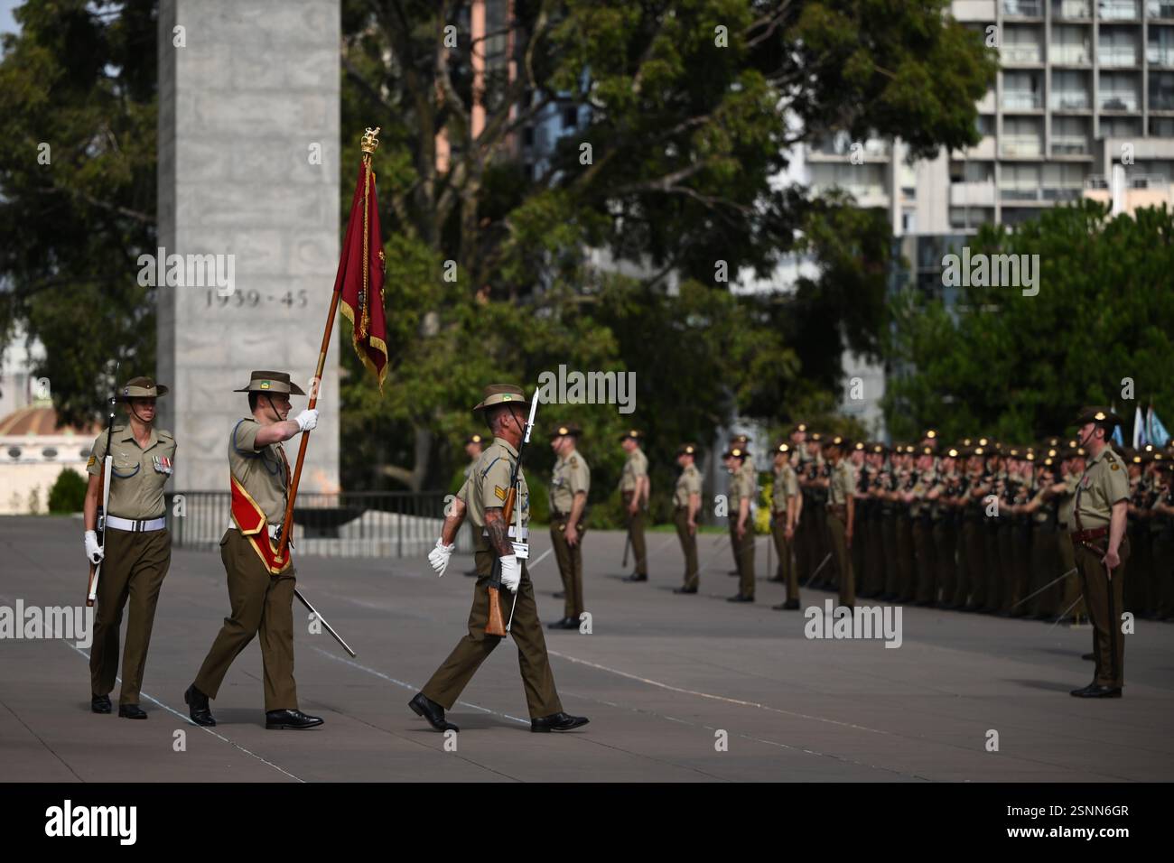 Melbourne, Australia. 14th Feb, 2025. Defence personal on parade during ...