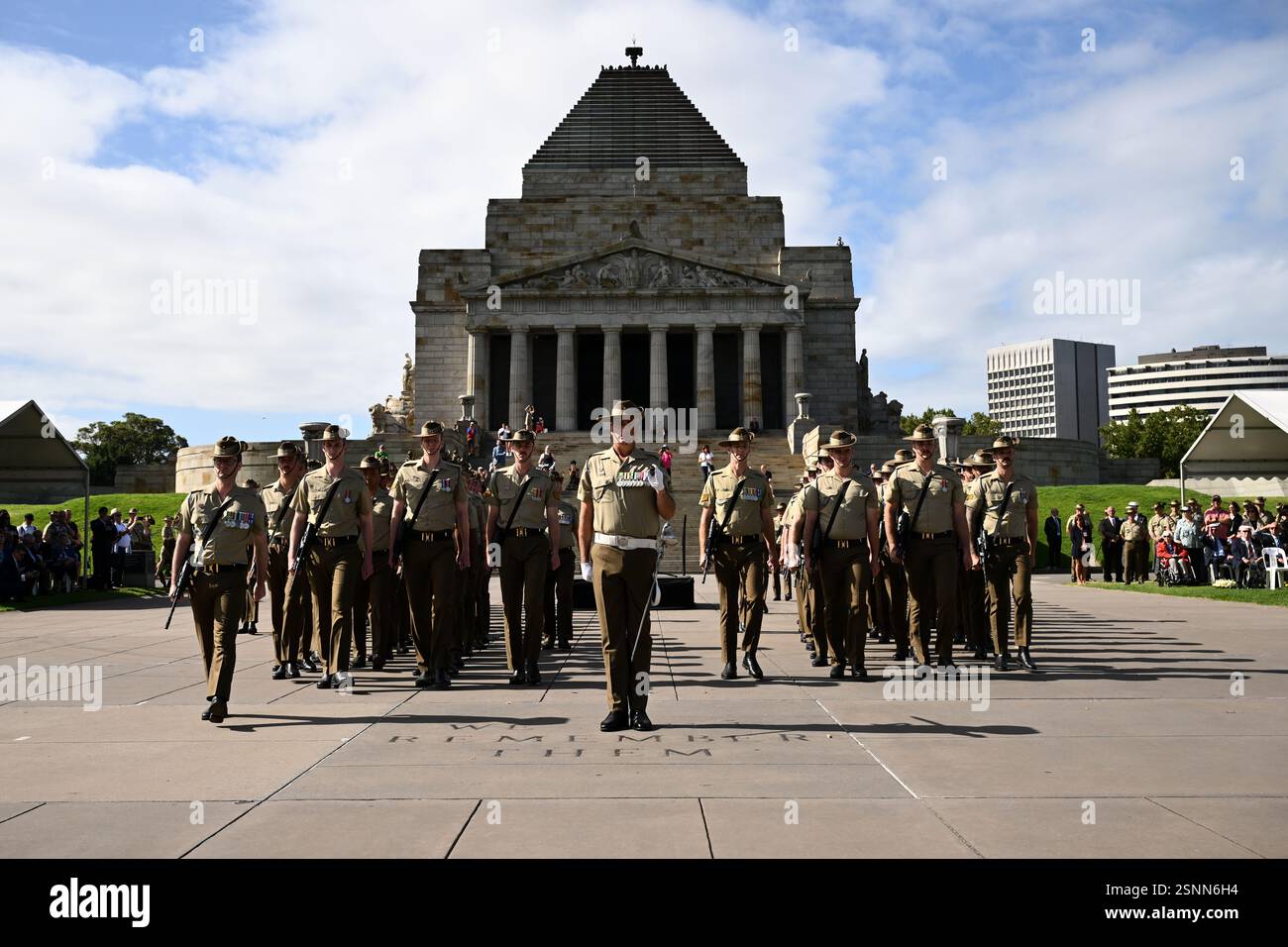 Melbourne, Australia. 14th Feb, 2025. Defence personal on parade during ...