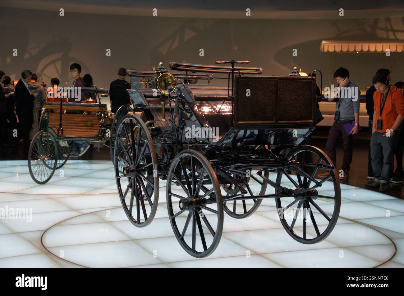 A museum exhibit in Germany, Munich showcases the history of ...