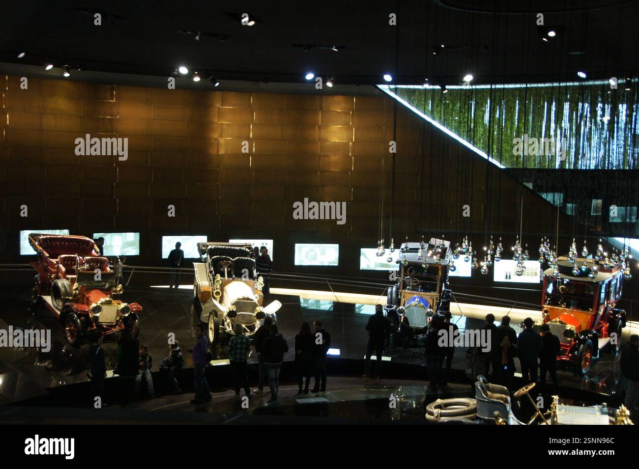 Germany, Munich's car museum features a unique double helix structure ...