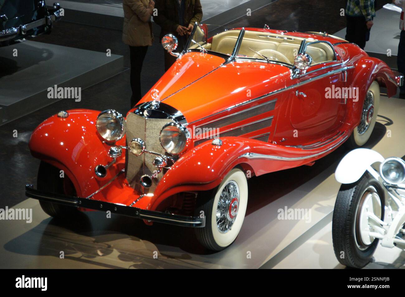 Germany, Munich. Red Mercedes-Benz 500K Spezial-Roadster, a timeless ...