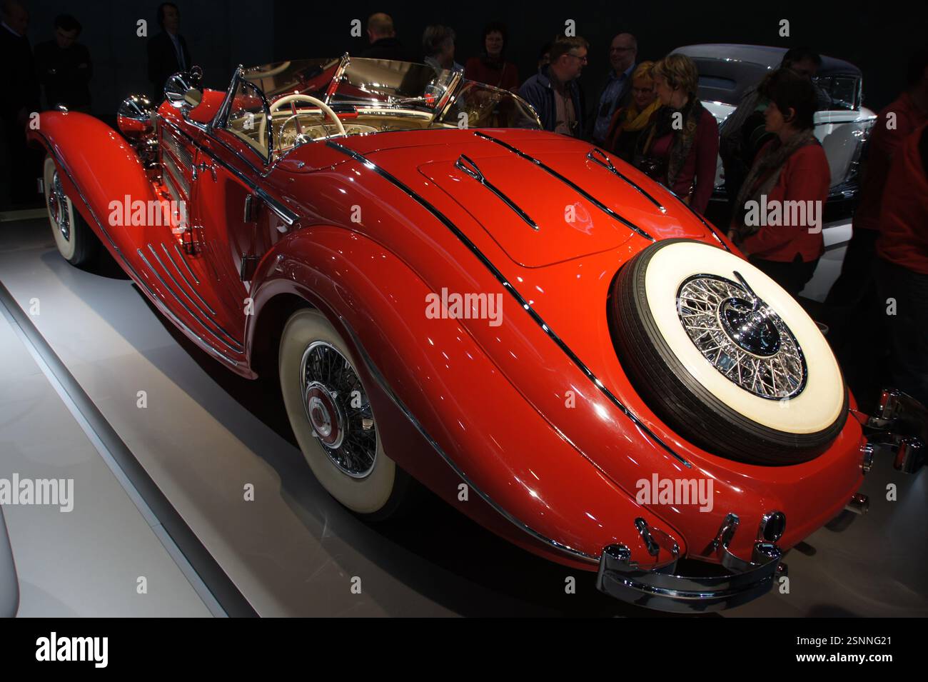 Germany, Munich. Red Mercedes-Benz 500K Spezial-Roadster, a timeless ...