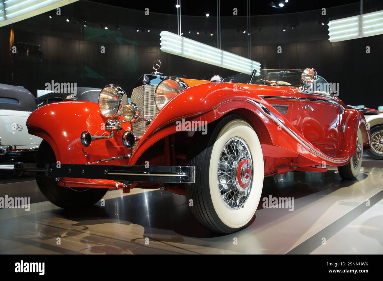 Germany, Munich. Red Mercedes-Benz 500K Spezial Roadster with elegant ...