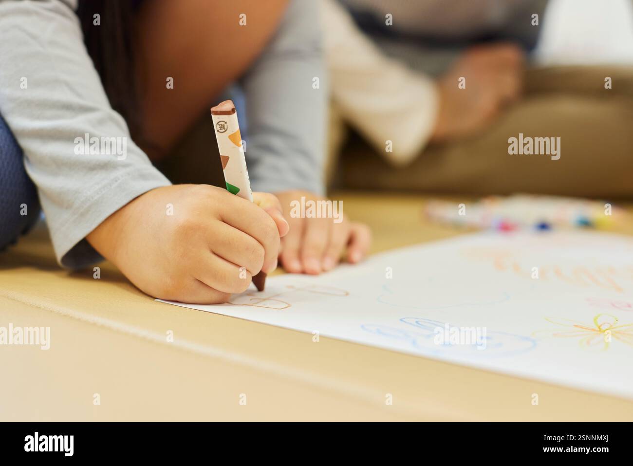 Hand of a preschooler drawing at a kindergarten Stock Photo - Alamy