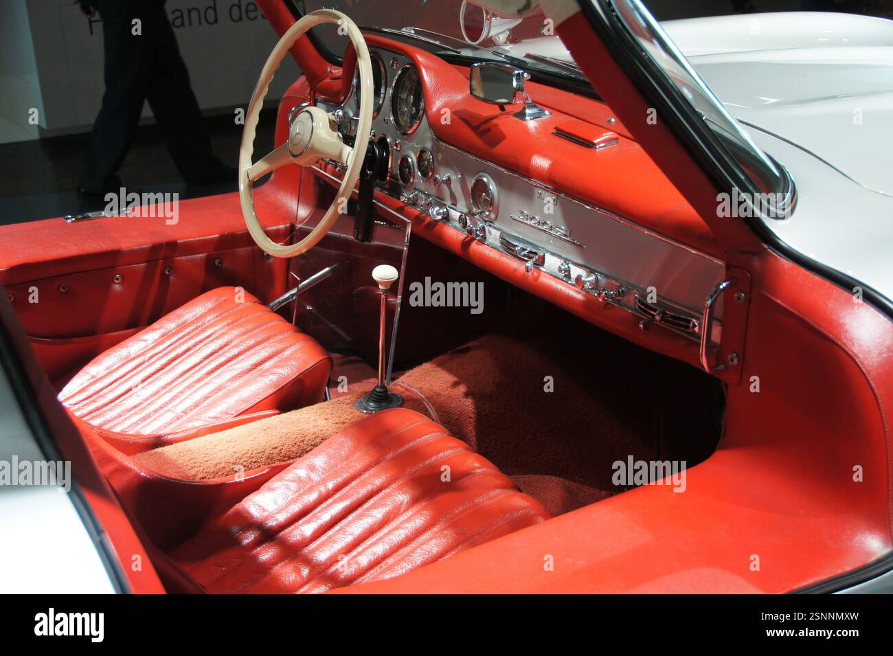 Germany, Munich. Luxurious vintage Mercedes-Benz 300 SL Gullwing ...