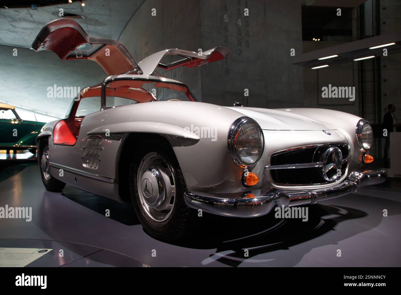 Germany, Munich. Mercedes-Benz 300 SL Gullwing with its gullwing doors ...