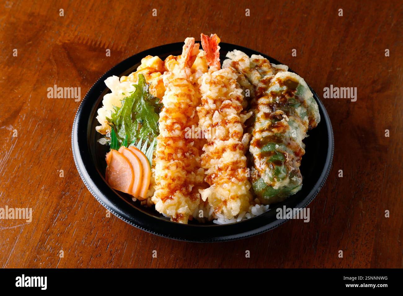 Ebi tempura bento Stock Photo - Alamy