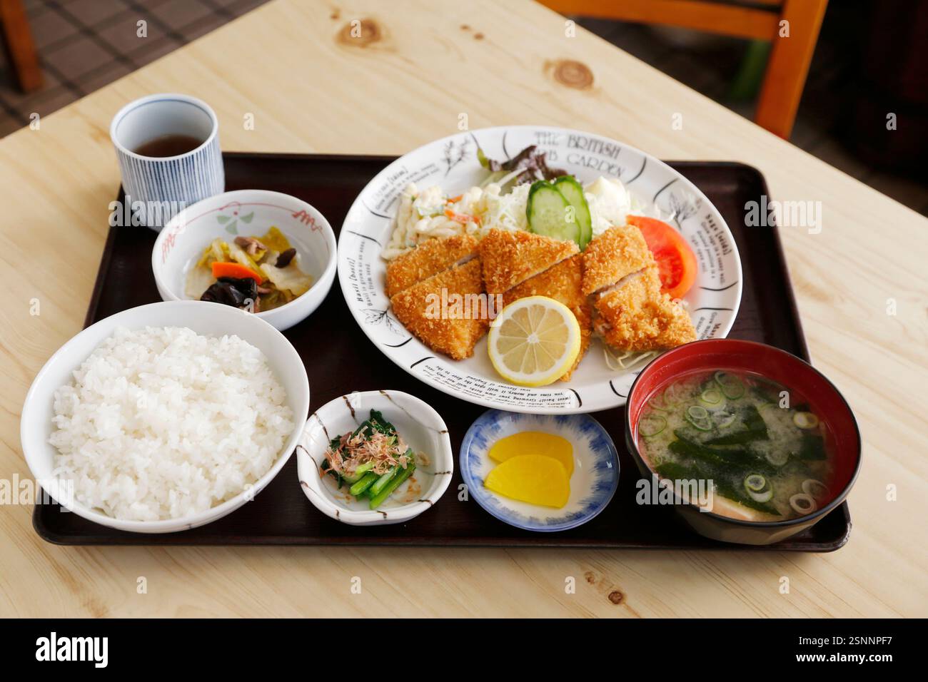 Chicken fried set meal Stock Photo - Alamy