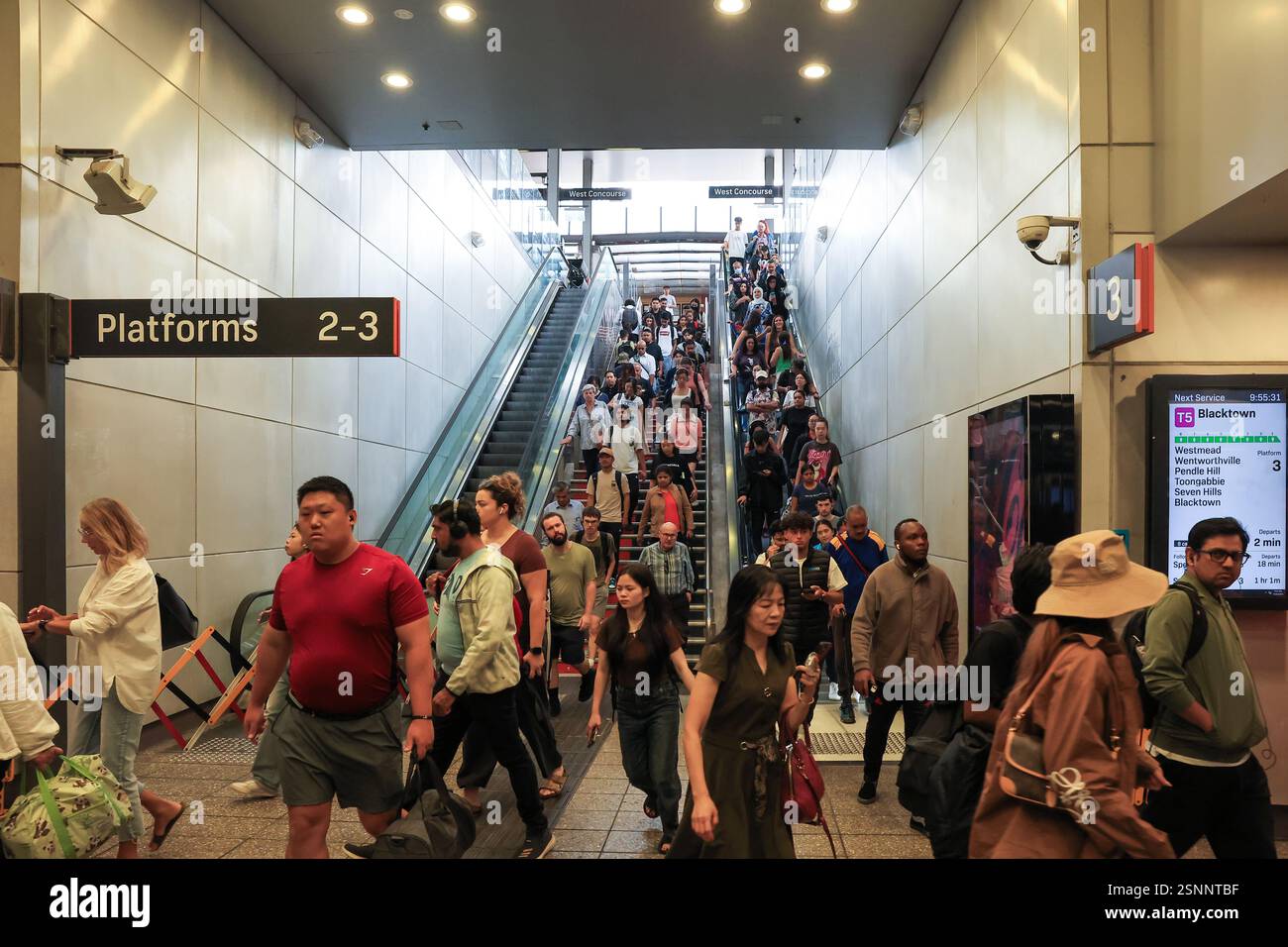 Commuters are seen at Parramatta Station, Sydney, Friday, February 14 ...