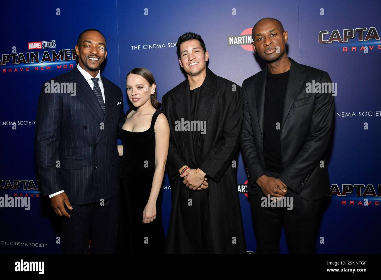 Anthony Mackie, from left, Shira Haas, Danny Ramirez, and Julius Onah attend the special ...