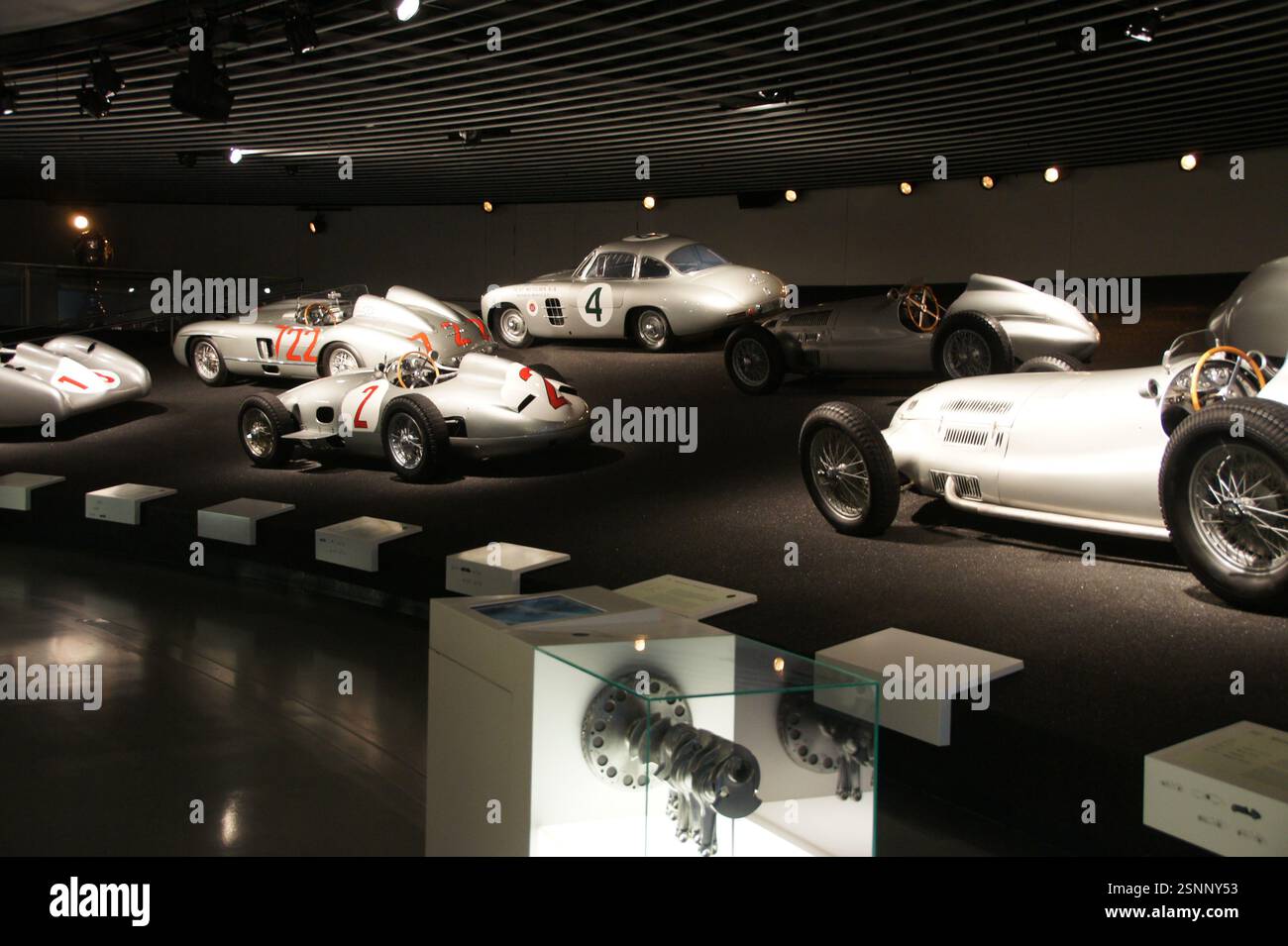 The Mercedes-Benz Silver Arrows collection, a display of iconic racing ...