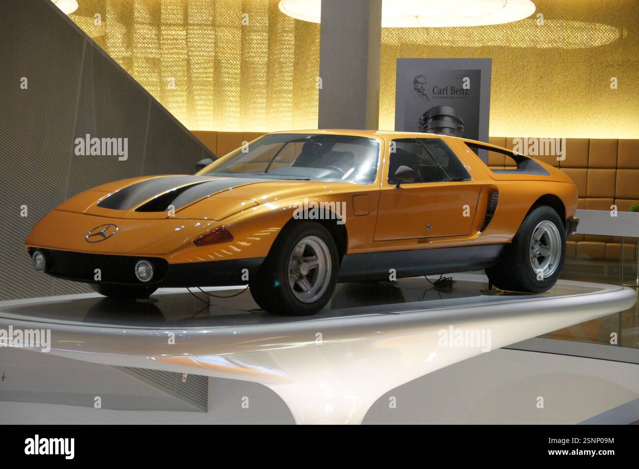 Germany, Munich. The Mercedes-Benz C111 concept car, a futuristic ...