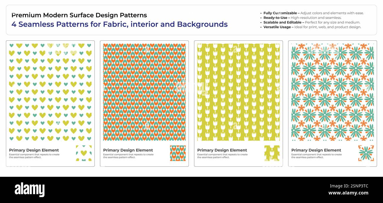 Minimalist Geometric Seamless Patterns for Surface Design Stock Vector ...