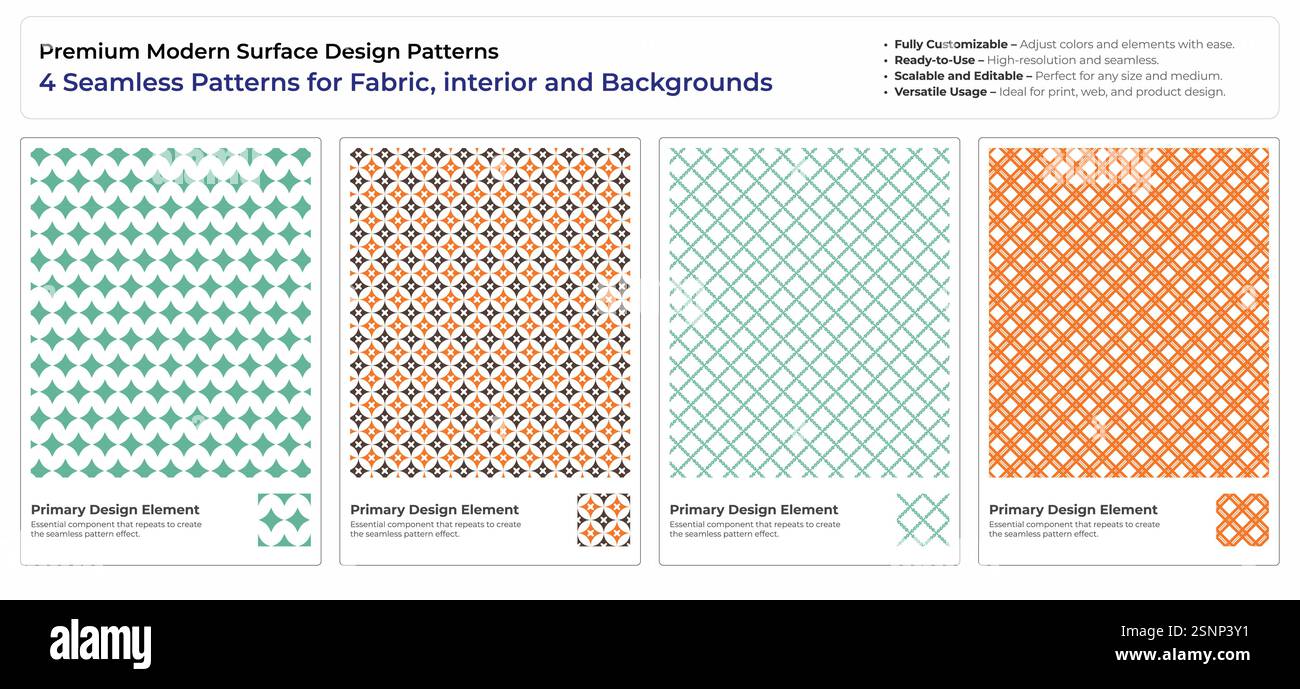 Minimalist Ornamental Seamless Patterns for Designers Stock Vector ...