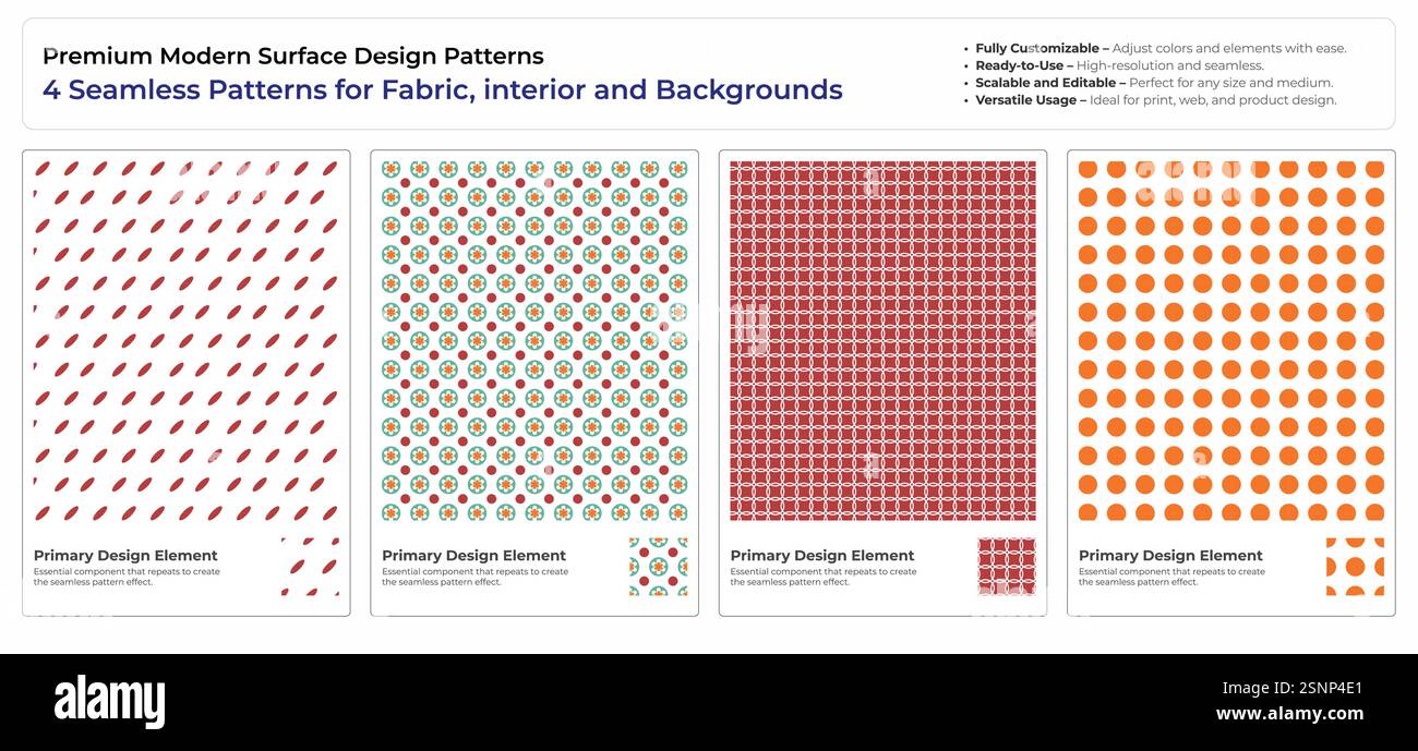 Minimalist Contemporary Seamless Patterns for Stylish Decor Stock ...