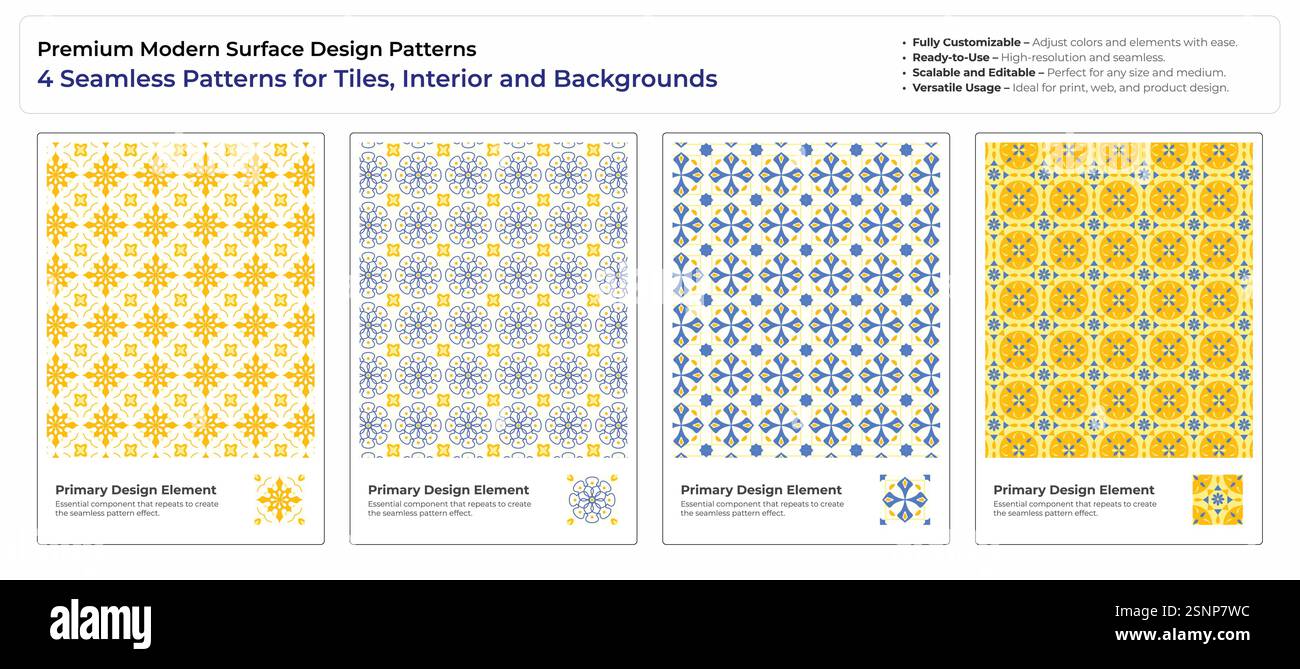 Minimalist Seamless Tile Patterns - Elegant Geometric & Ornamental ...