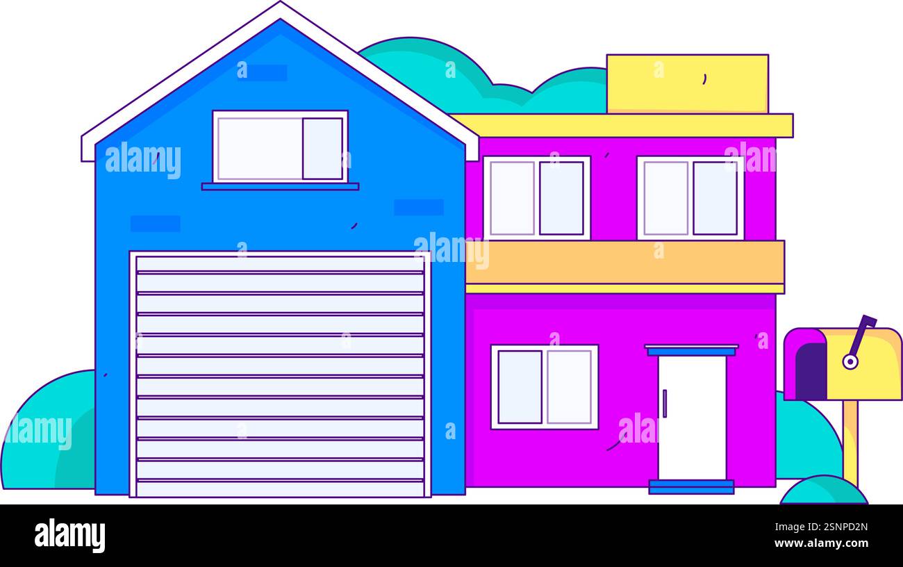 House building vector concept operation hand drawn illustration Stock ...