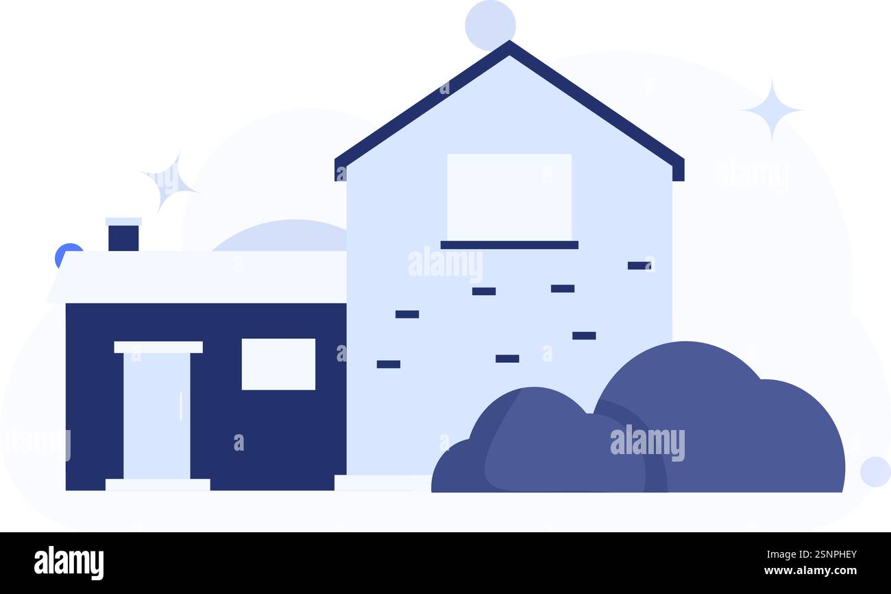 House building vector concept operation hand drawn illustration Stock ...