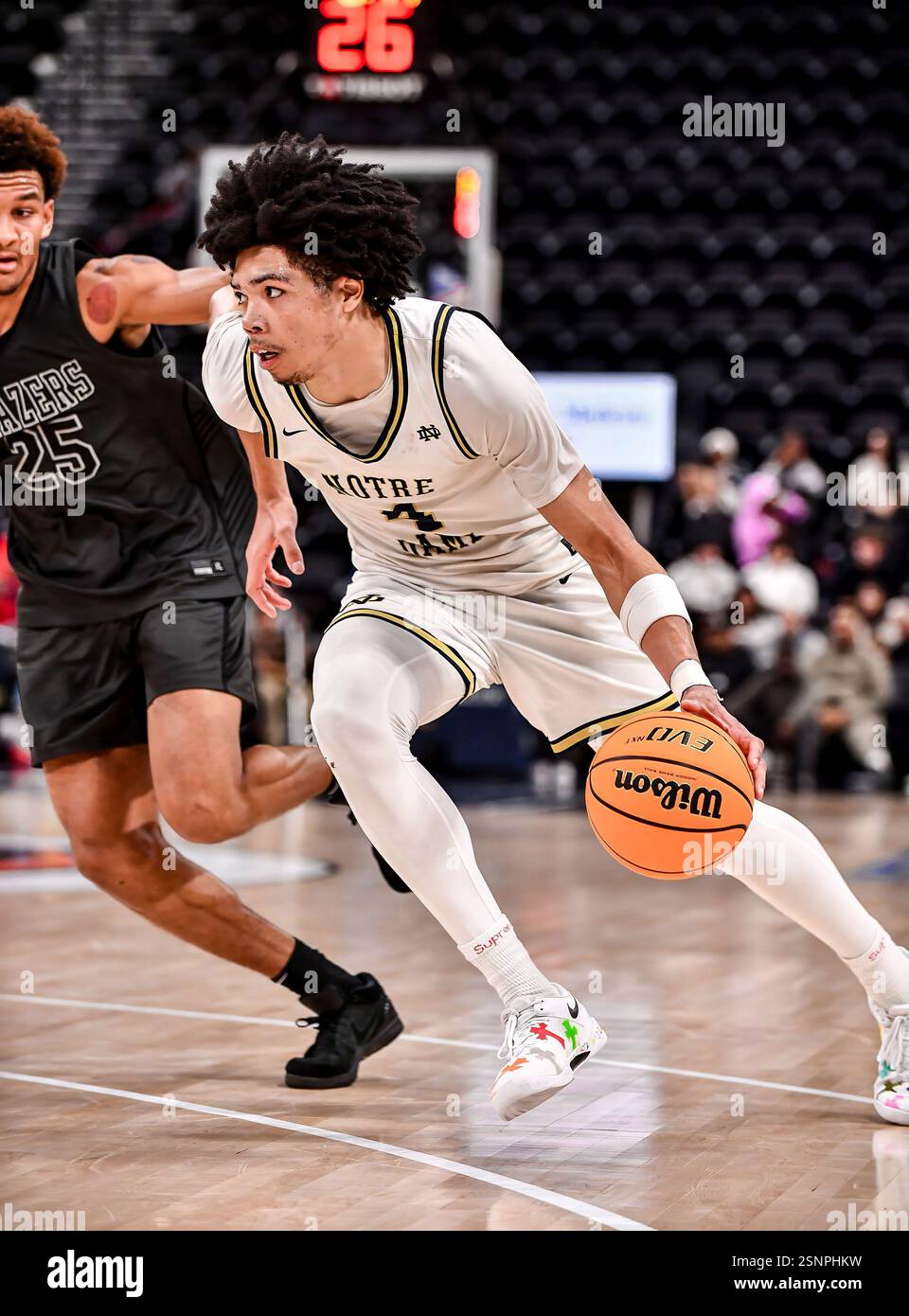 Inglewood, CA. 1st Feb, 2025. Tyran Stokes (4) of Notre Dame High ...